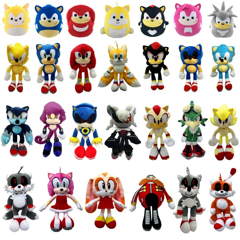 Generic 30Cm Super Sonic Hedgehog Plush Stuffed Toys Cartoon Knuckles ...