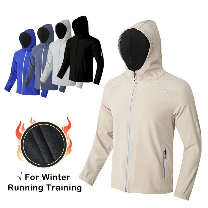 Men's Winter Marathon Running Fleece Jackets For Women Fitness ...
