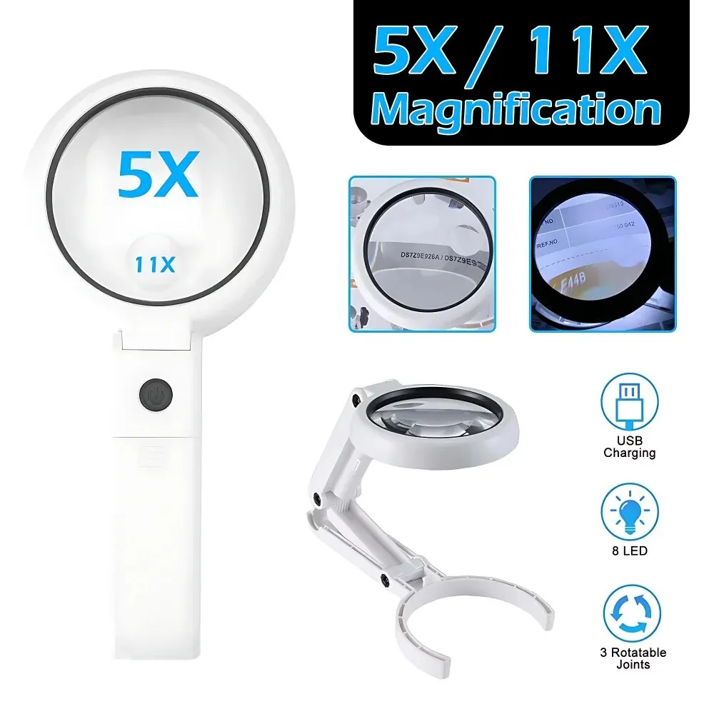 5X-11X-Magnification-With-LED-Lights-Handheld-Desktop-Magnifier-Support-USB-Charging-for-Reading ...