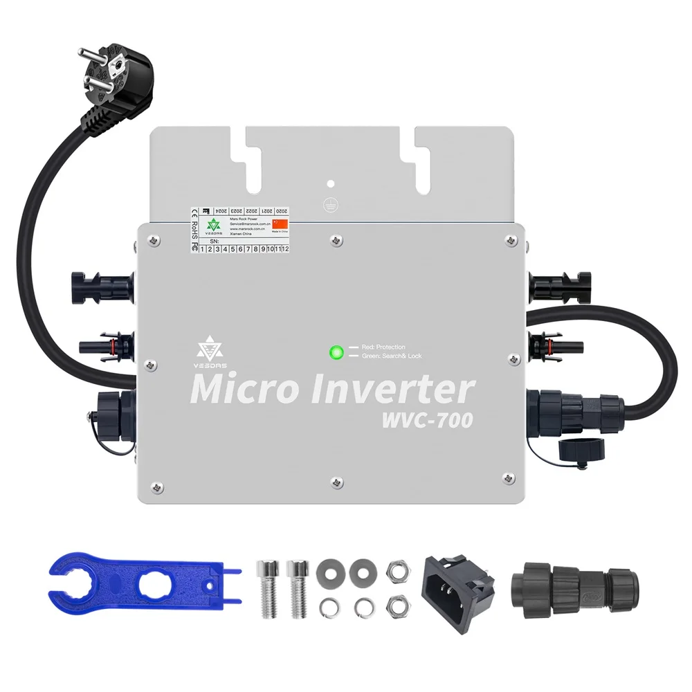 WVC700 Micro Solar Inversor MPPT Grid Tie Inverter Microinverter ...