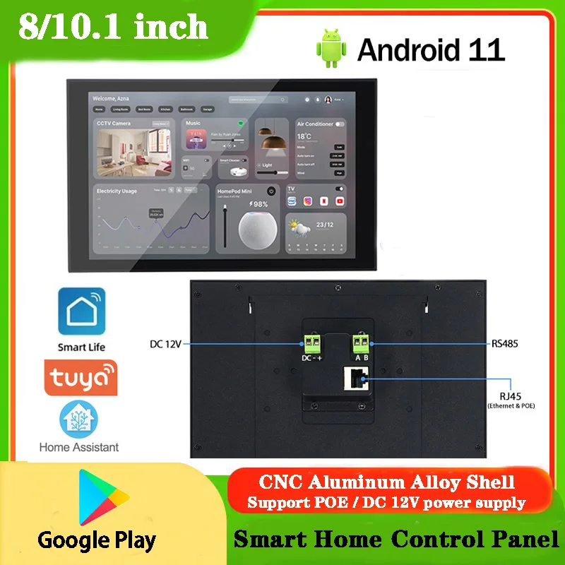 Metal Touch Control Panel, Smart Home, Android 11, POE Tablet, Wall ...