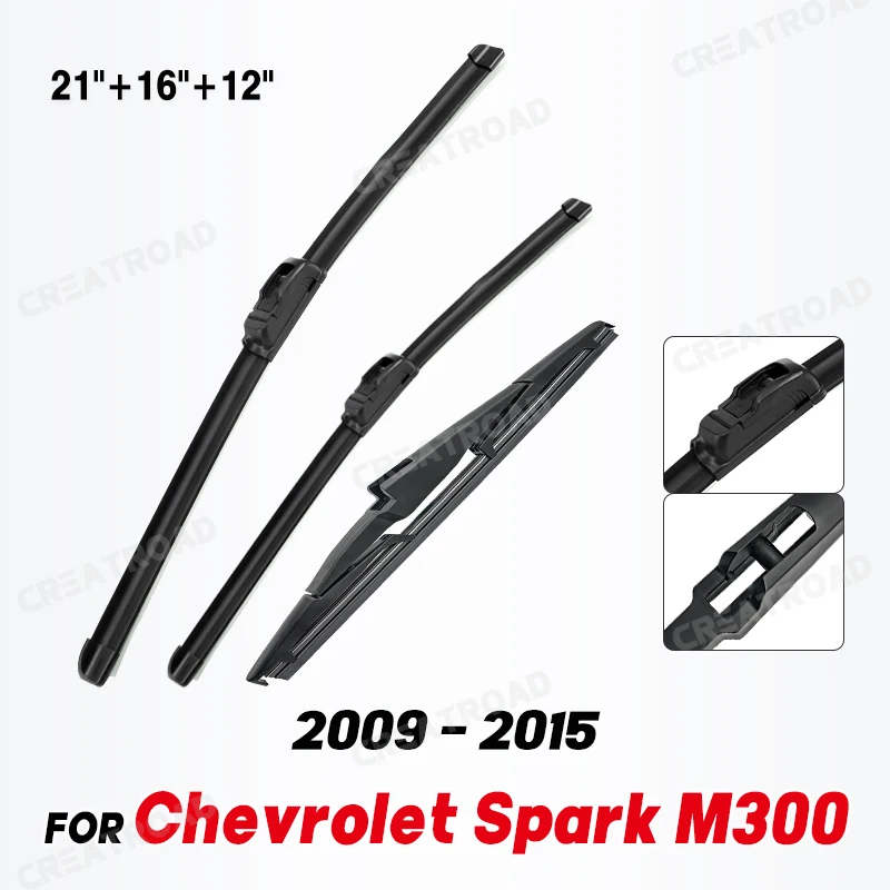 Wiper-Front-Rear-Wiper-Blades-Set-Kit-For-Chevrolet-Spark-M300-2009 ...