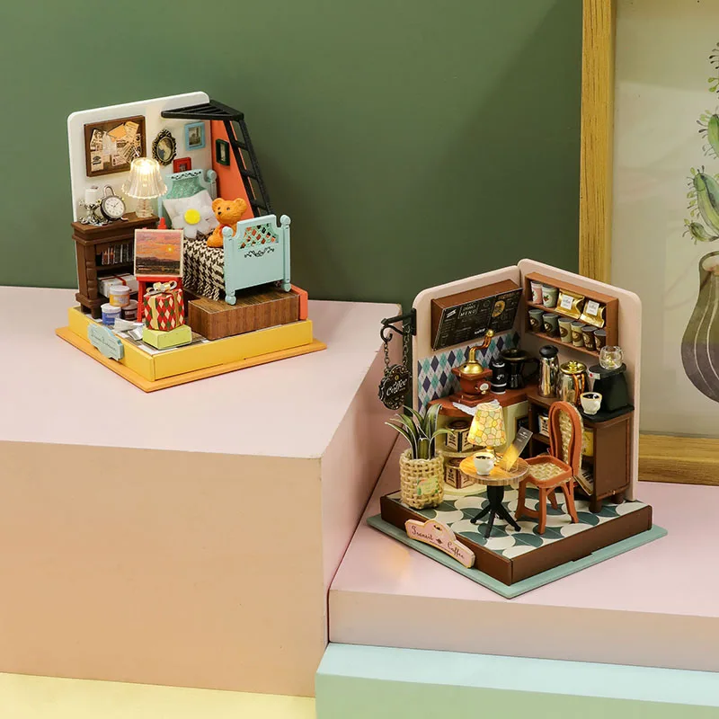 Diy-Mini-Doll-house-With-Furniture-Light-Miniaturas-Dollhouse-Casa ...