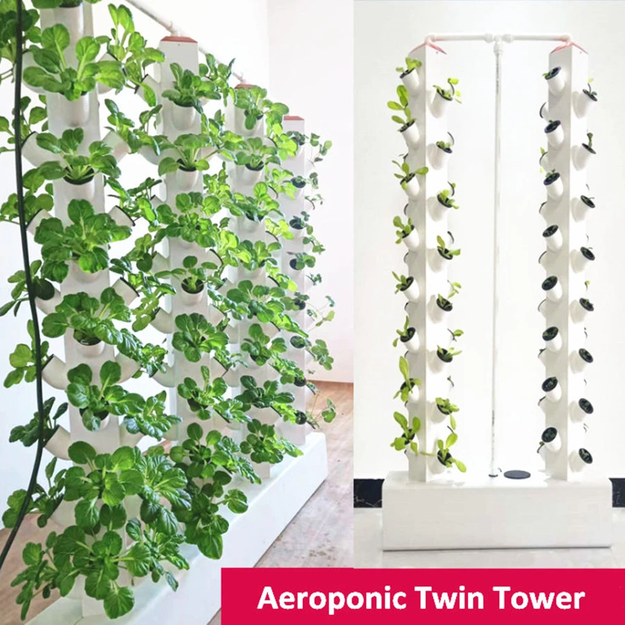 Vertical Hydroponics Tower Garden Aeroponic Growing System Kit Planting ...