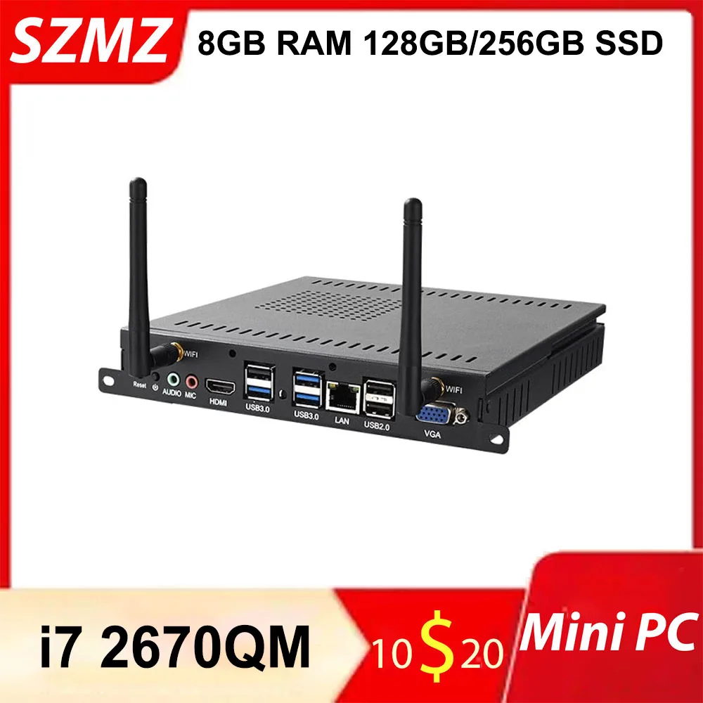 OPS 11 Mini PC Intel Core i7 2670QM DDR3 128GB/256GB Windows 10 Pro ...