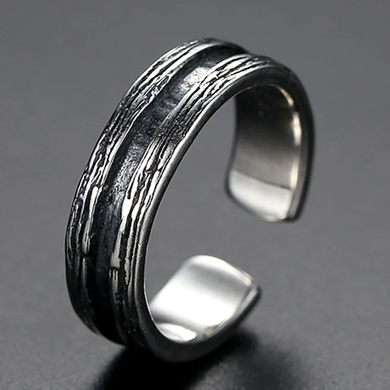 New-Arrival-925-Silver-Ring-Open-Size-Retro-Men-Jewelry-Personality ...