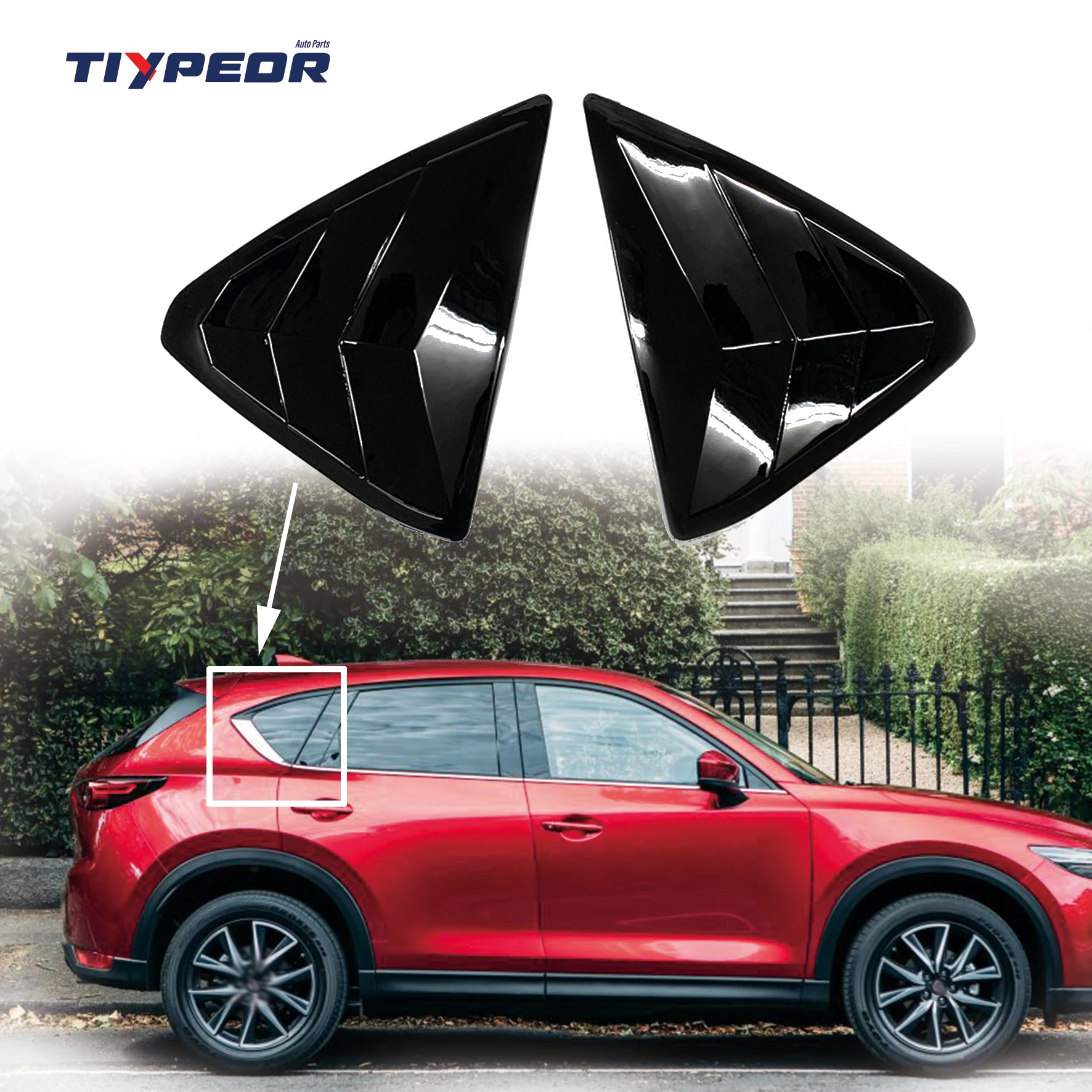 Car-Rear-Window-Side-Louvers-Vent-Trim-ABS-Rear-Window-Louver-Shutter ...