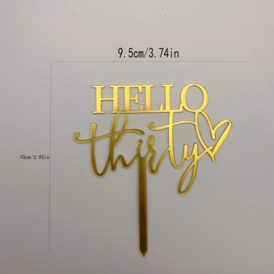 Hello 30 Cake Topper