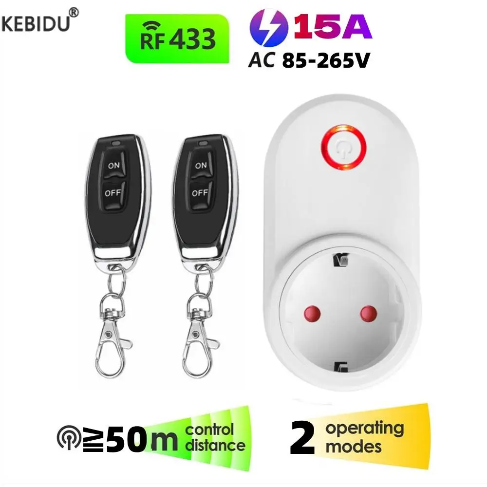 433Mhz-Wireless-Smart-Remote-Control-Socket-Switch-220V-3000W15A-EU-FR ...