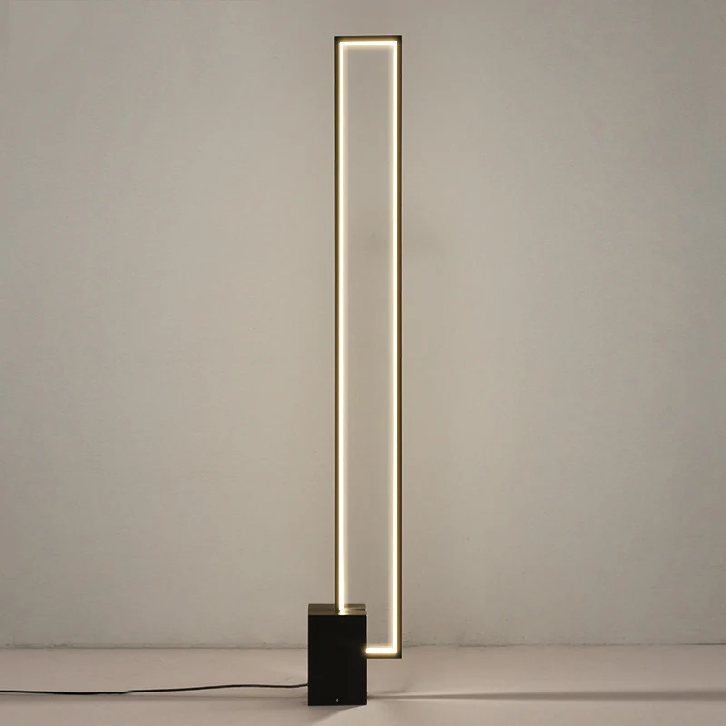 Geometric-Square-Led-Floor-Lamp-Modern-Dimmable-Black-Stand-Lights ...
