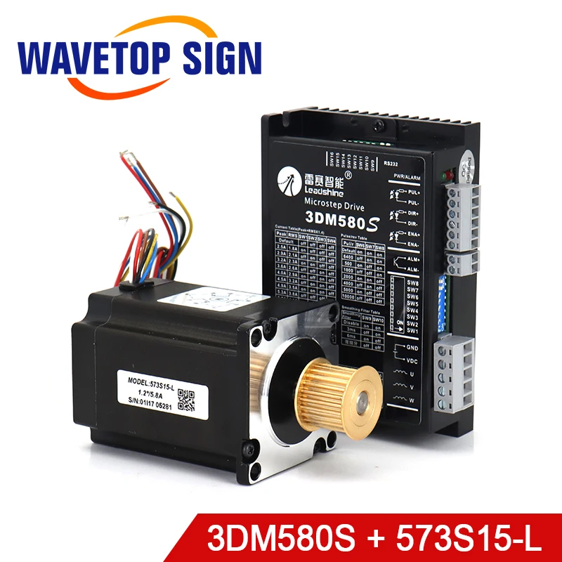 Leadshine-3Phase-Stepper-Driver-3DM580S-Motor-573S09-L-573S15-L-For-Co2-Laser-Cutting-and ...