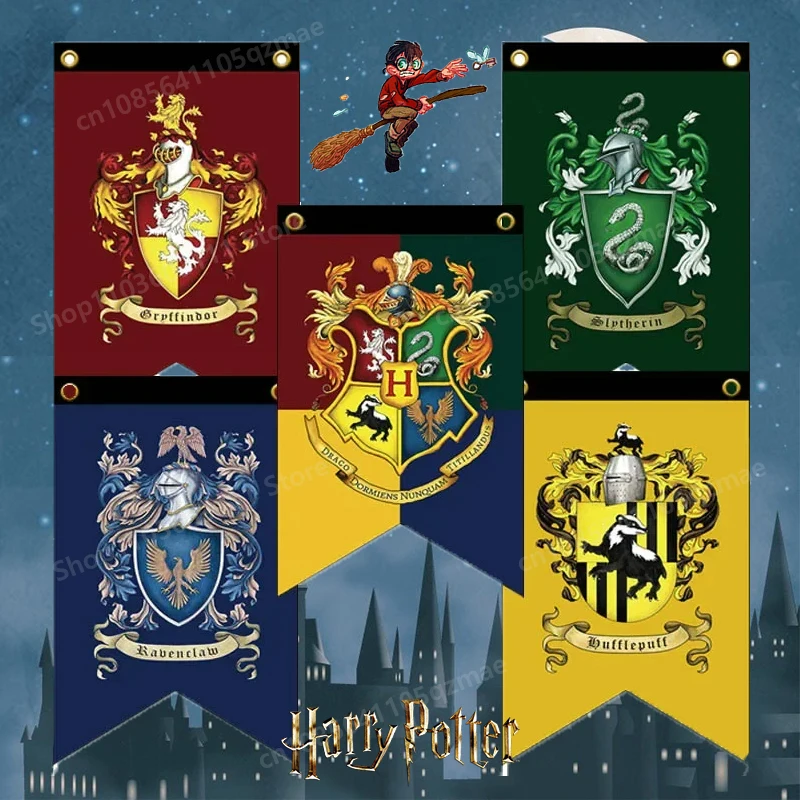 Banderines-colgantes-de-Harry-Potter-Bandera-de-Hogwarts-Magic-School ...