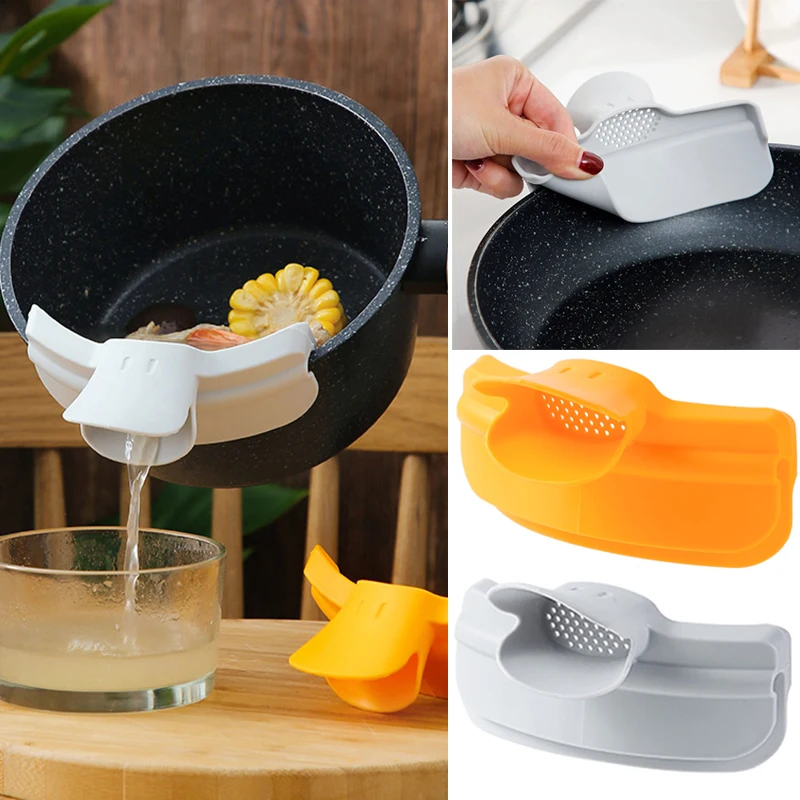 Portable Liquid Funnel Anti-spill Slip On Pour Soup Spout Funnel ...