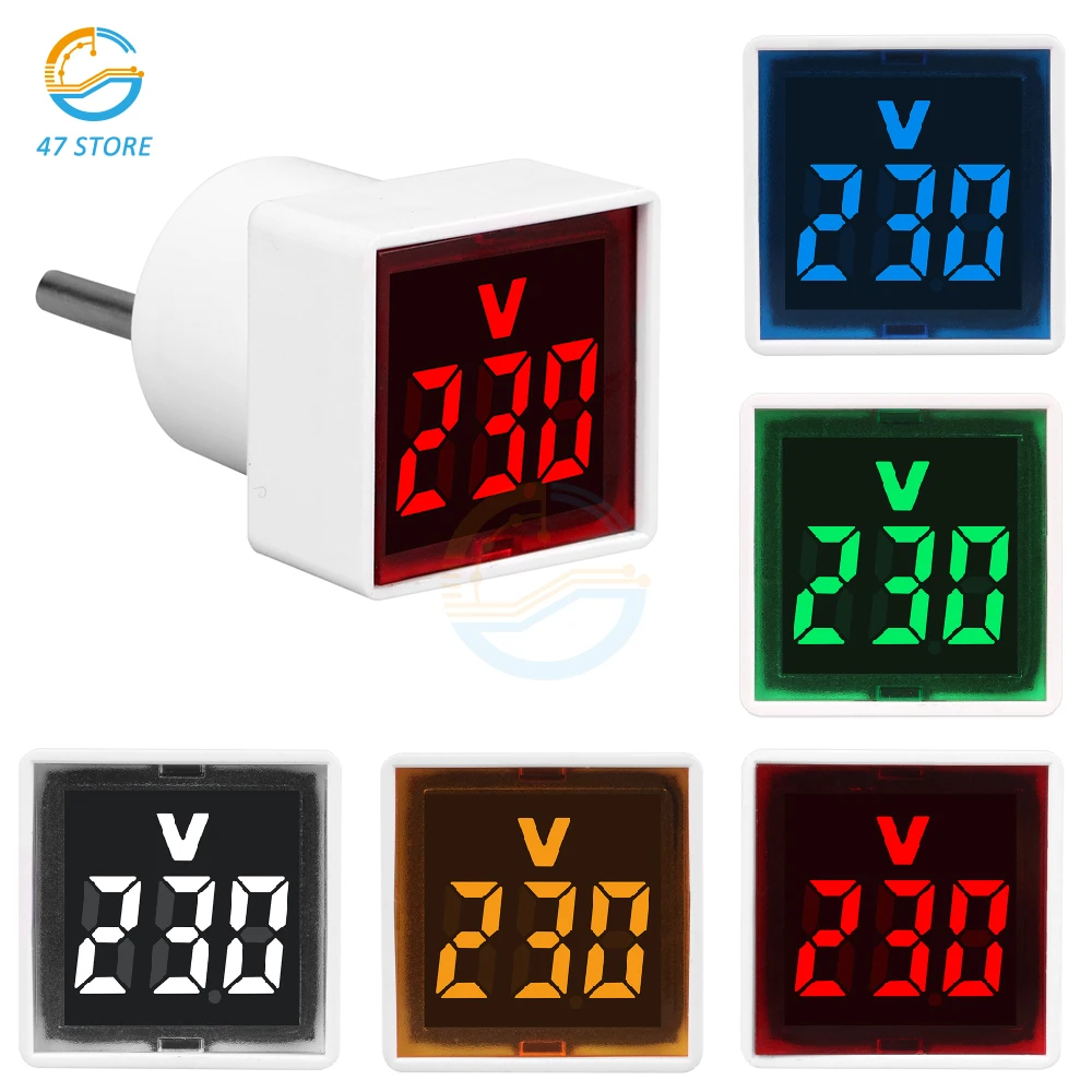 AC-50-500V-Digital-Voltmeter-Ammeter-Hz-Hertz-Frequency-Meter-Current ...
