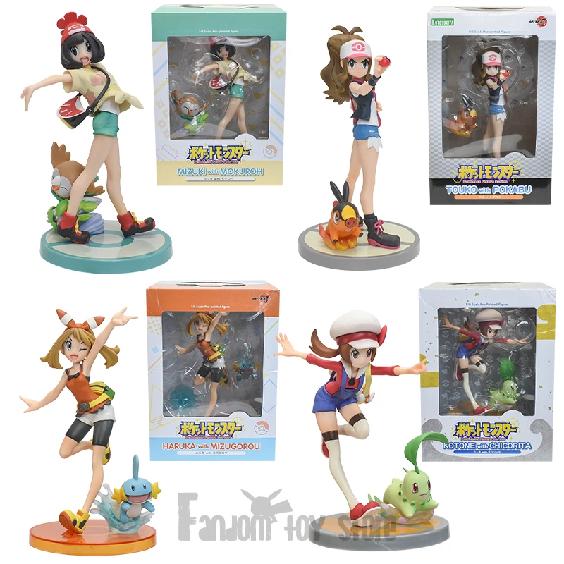 Pokemon 1/8 Scale Pre-painted Figures Character with Partner Touko ...