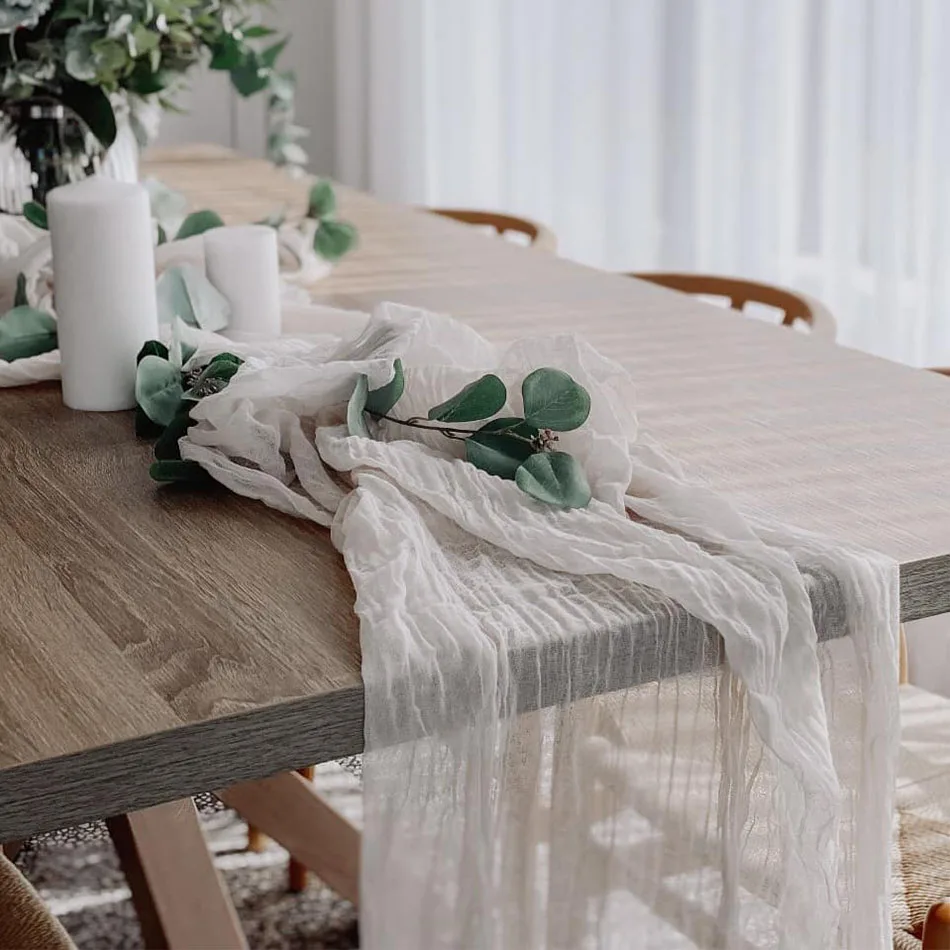 Gauze Runner Table Decoration | Home Decoration Table Runner - Table ...