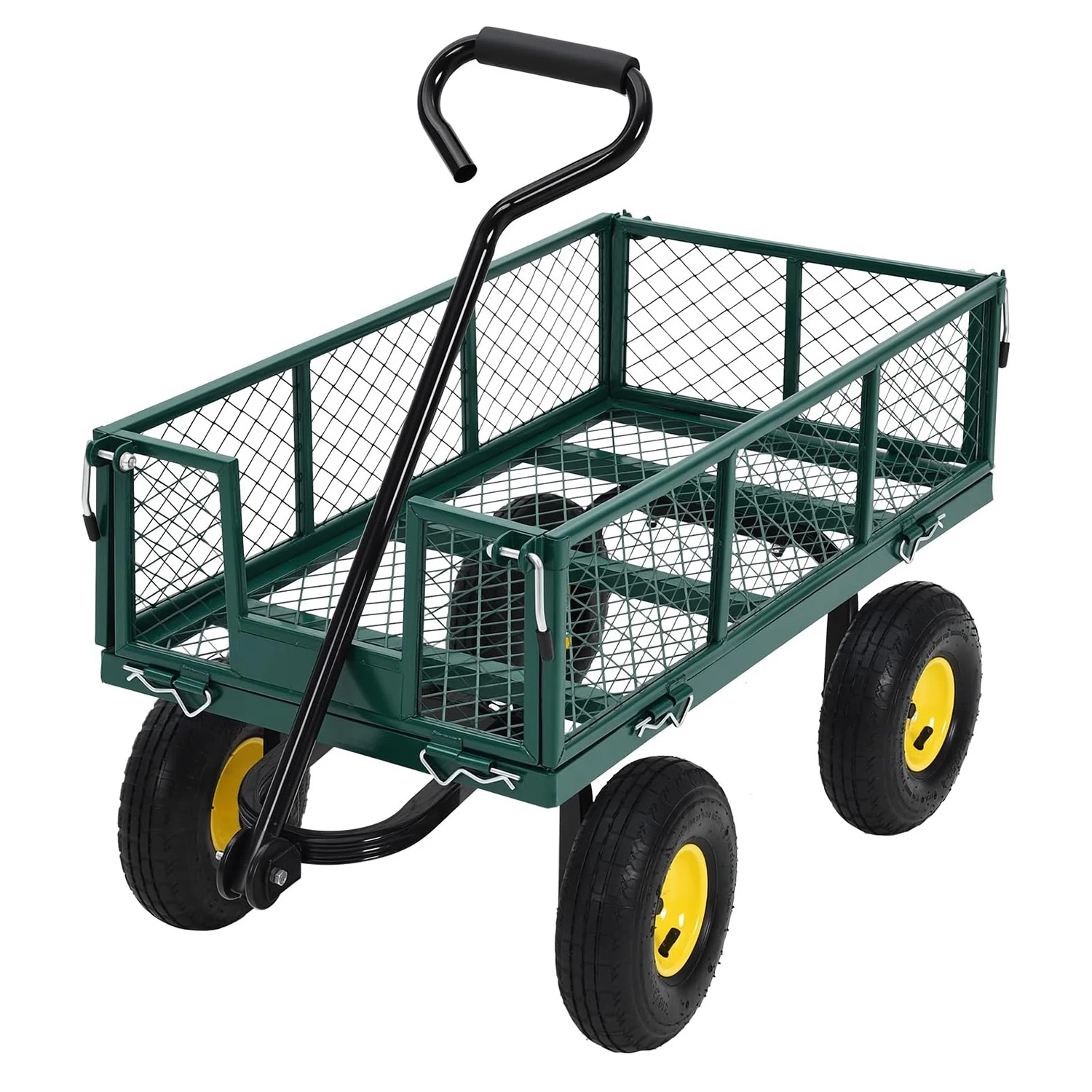 500/900/1100 Lbs Steel Garden Cart Heavy Duty Metal Garden Wagon with ...