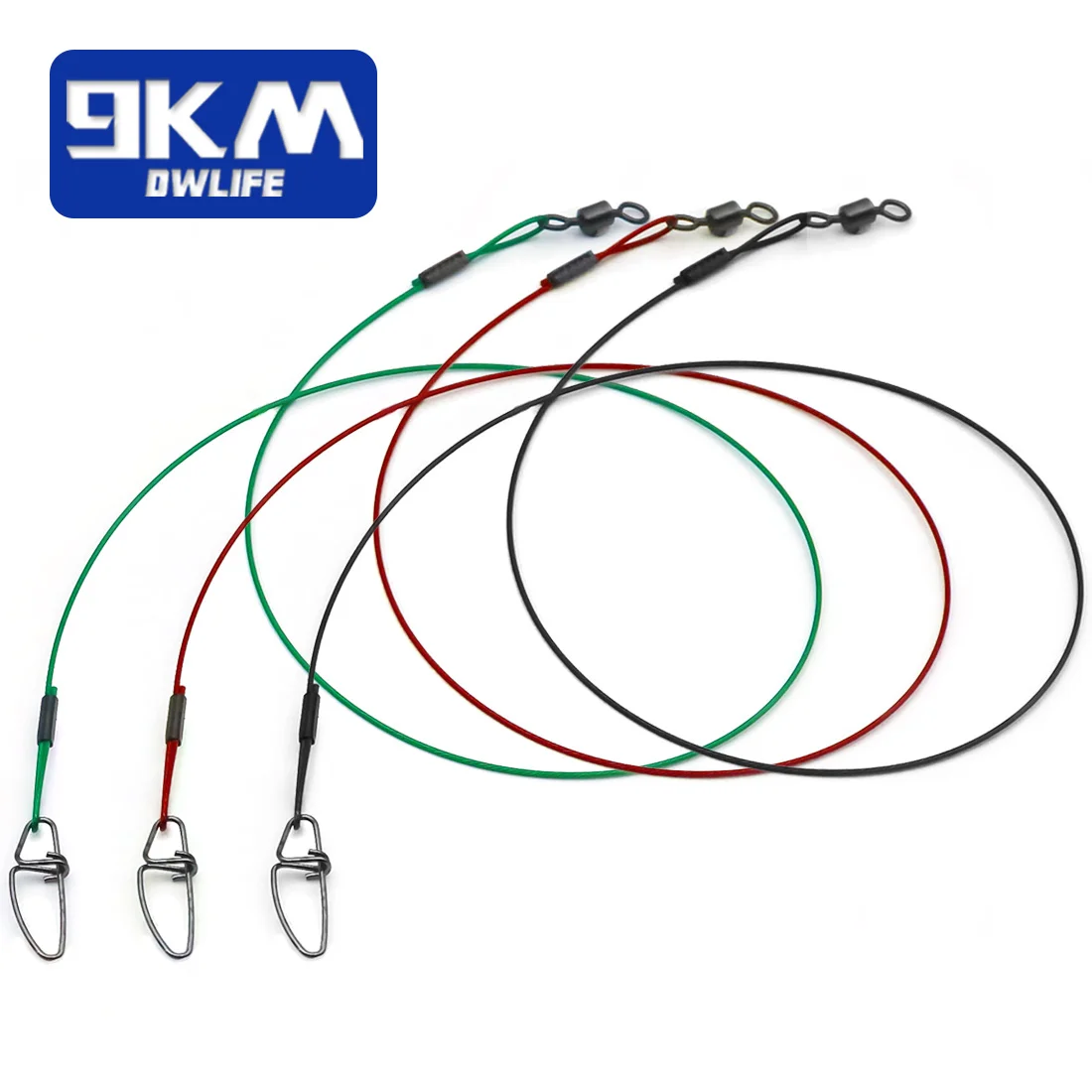 Fishing-Leaders-Line-with-Swivels-Snaps-10-30Pcs-Stainless-Steel-Wire ...