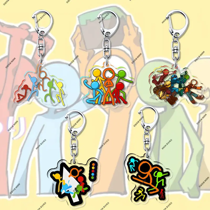 Alan Becker Anime KeyChain Women Key Chain for Men Key Ring Acrylic Car ...