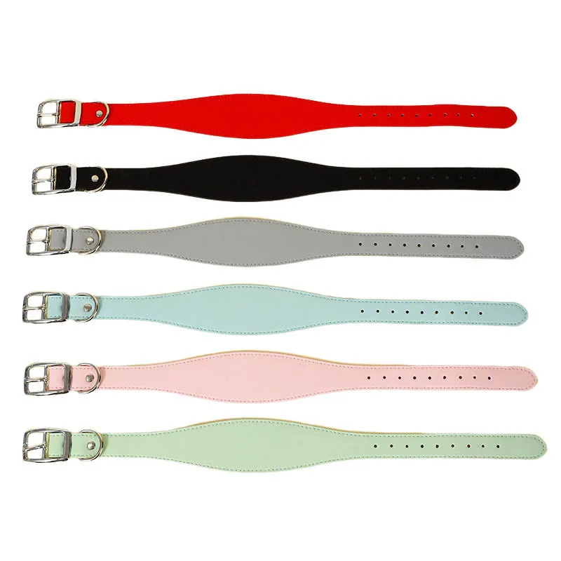 Leather-Wide-Dog-Collar-for-Greyhound-Afghan-Hounds-Deerhound-Lurcher ...