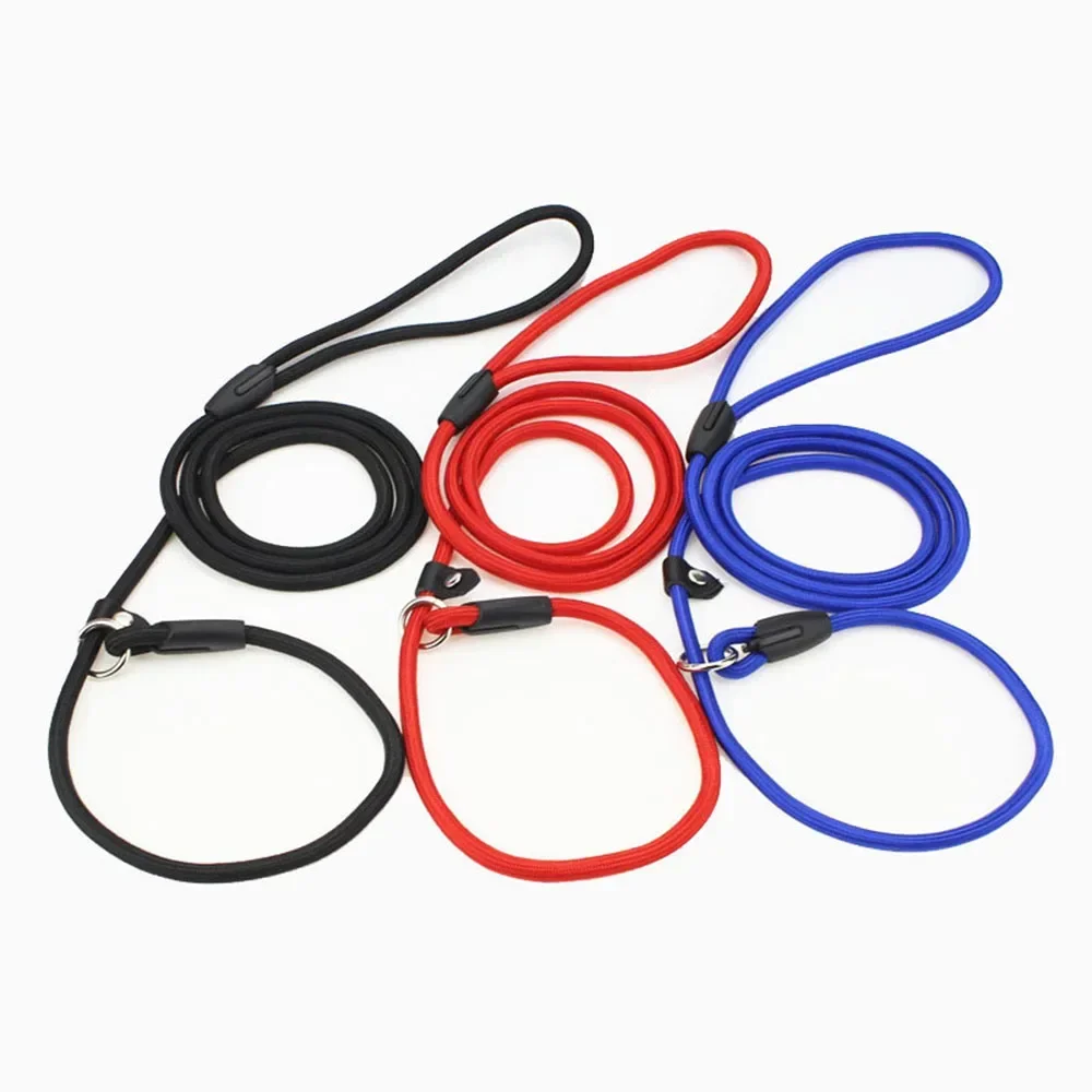 Dog-Leash-Slip-Chains-Collar-Leads-Strong-Heavy-Duty-Nylon-Rope-No-Pull ...