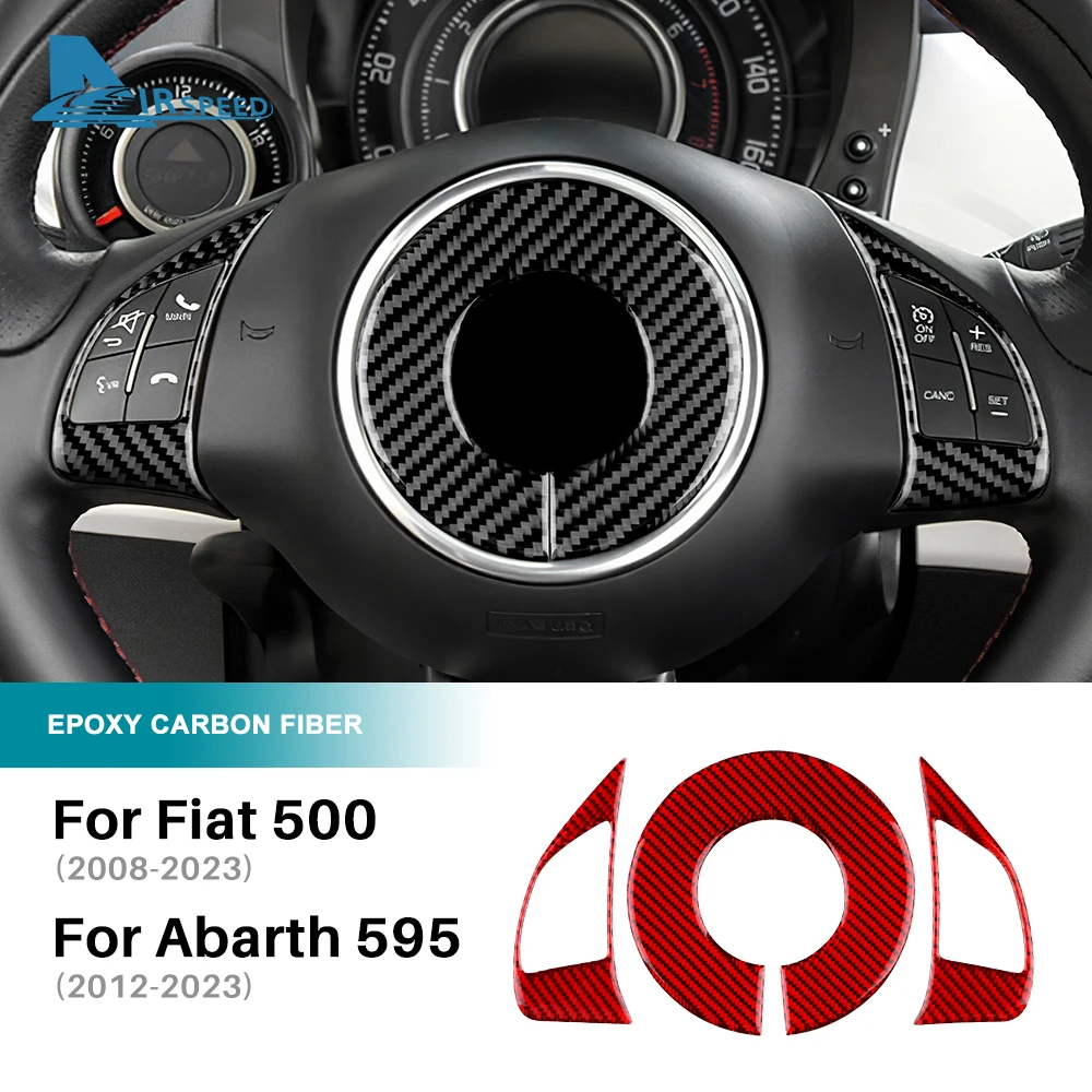 Real-Soft-Carbon-Fiber-Sticker-For-Fiat-500-Abarth-595-2012-2013-2014 ...