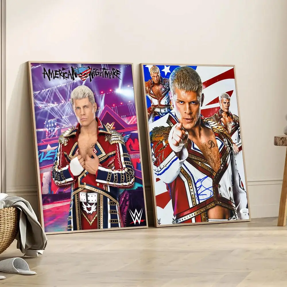 Cody-R-Rhodes-American-Poster-Sticky-Posters-Retro-Kraft-Paper-Sticker ...