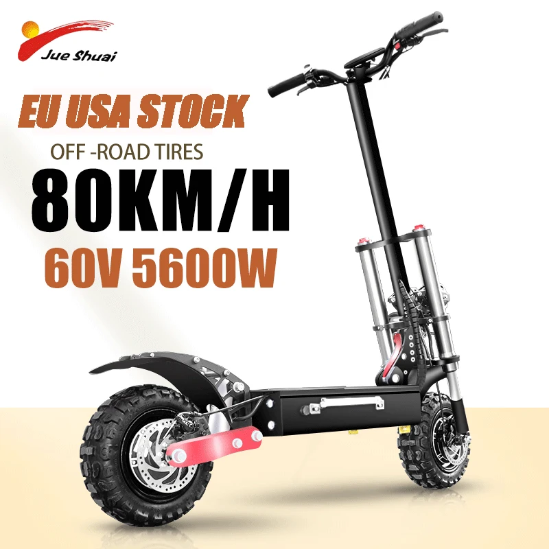 80KM/H Electric Scooter 60V 5600W Dual Motor Electric Scooters Adults Foldable E Scooter 100KM ...