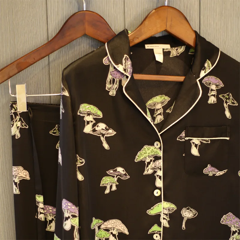 Black Satin Pajamas Women | Black Silk Pajamas Women | Silk Pajama Set ...