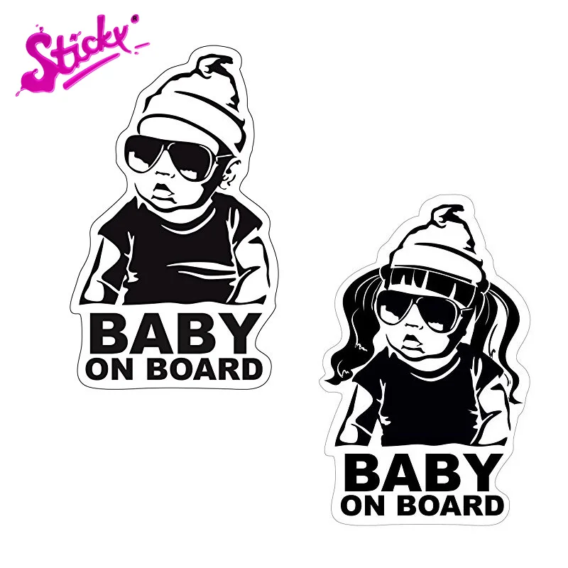 Furry Sticky Funny BOSS Baby on Board Warning Mark Car Sticker Decal ...