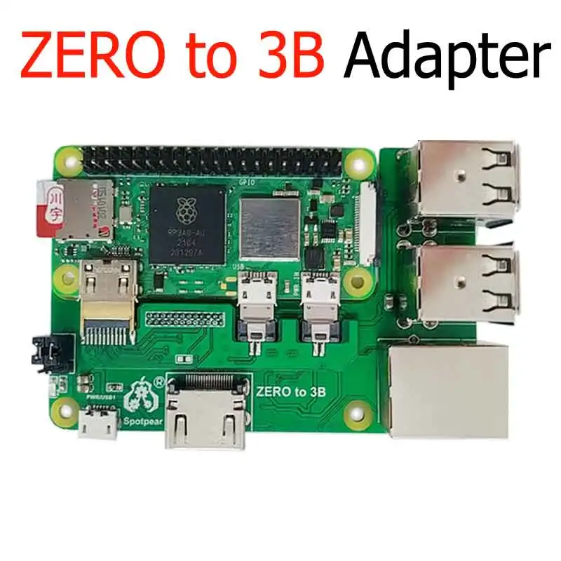 Raspberry-Pi-Zero-2w-to-3B-4B-5-interface-adapter-Zero-to-Pi3-Pi4-Pi5 ...