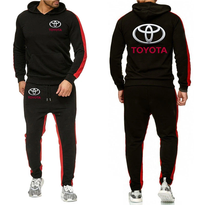 Men's Toyota Logo Sportswear Sweatshirt Hoodie + Sweatpants Men's ...