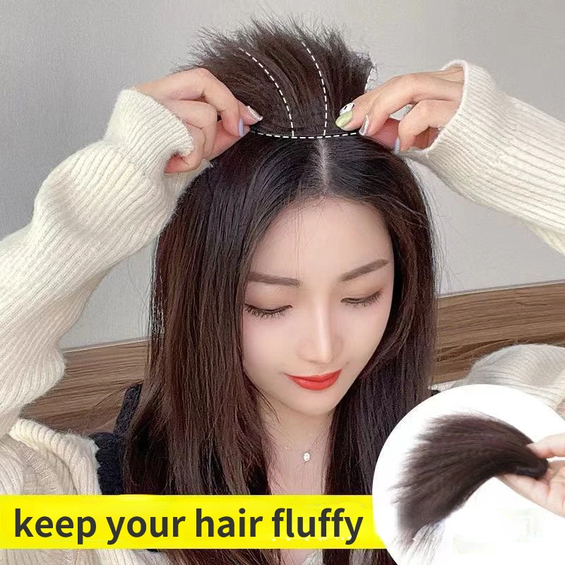 1pc Natural Invisible Hair Pads For Women Hair Extension Fluffy Hair ...