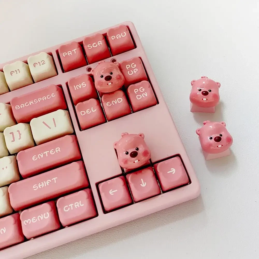 MINISO-Loopy-Cross-Axis-Keycaps-Teclado-Mec-nico-Cartoon-Keycaps-Rosa ...