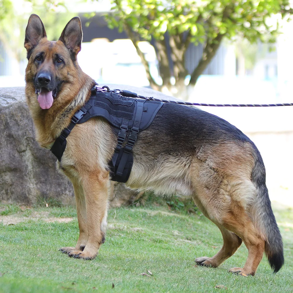 Tactical Dog Harness Military Big Dog Vest German Shepherd Durable Dog ...