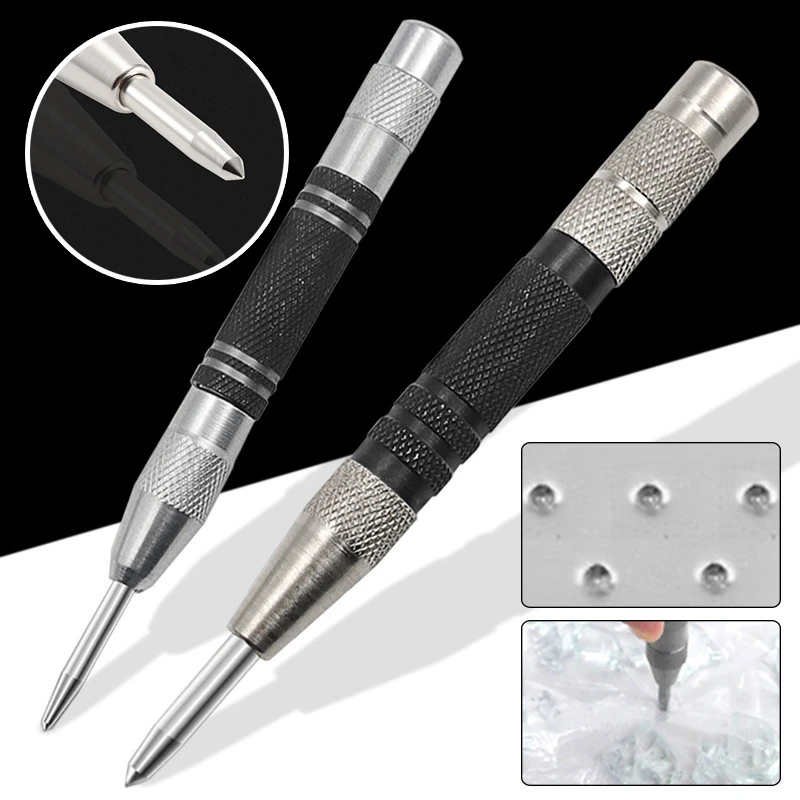 Automatic Center Punch Spring Loaded Locator Woodworking Metal Drill ...