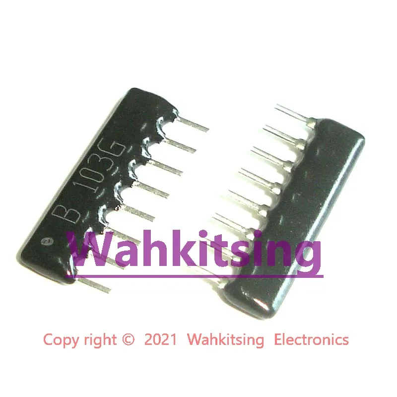 200 piezas B08-103G SIP-8 B 103G 10000 Ohm 10K 8 Pin 4 Resistor Network Array 8 pines B08-103J 103J