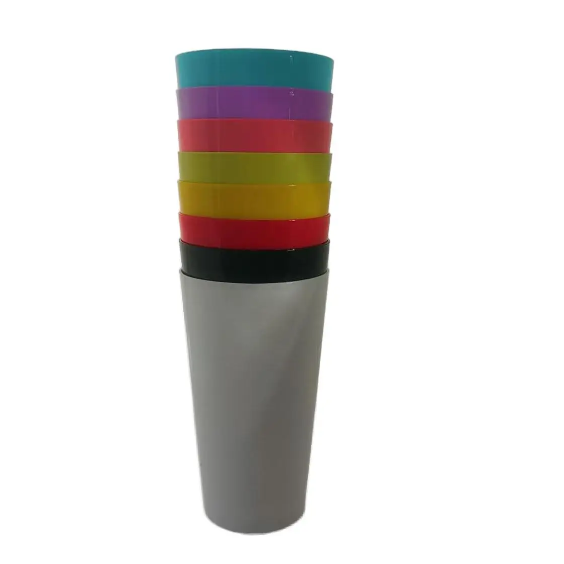 8PCS 18OZ Plastic Cups Tumbler Reusable Cup Free BPA Pint Glass for ...