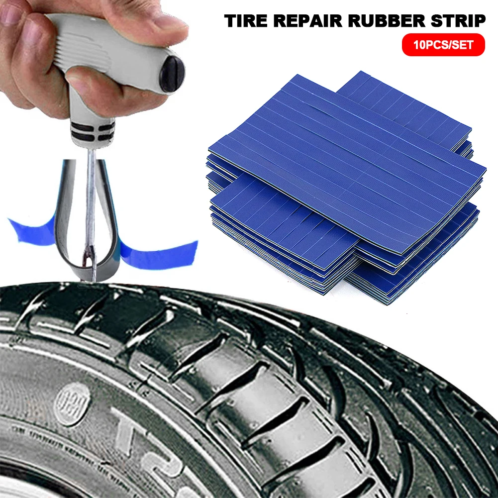 10PCS-Tire-Repair-Rubber-Strip-for-Car-Motorcycle-Bike-Vacuum-Tyre ...