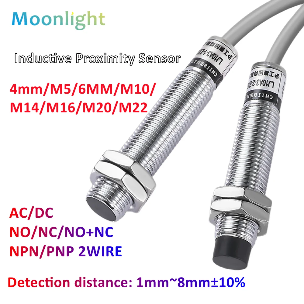 Approach-Sensor-4mm-6mm-M5-M10-14-M16-M20-22-Black-Proximity-Switch ...