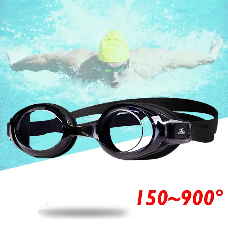 -1.5~-9.0 Myopia Swimming Glasses Prescription Waterproof Anti Fog Swim ...