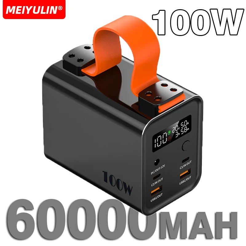 60000mAh-100W-Power-Bank-Portable-USB-C-Fast-Charging-External-Spare ...