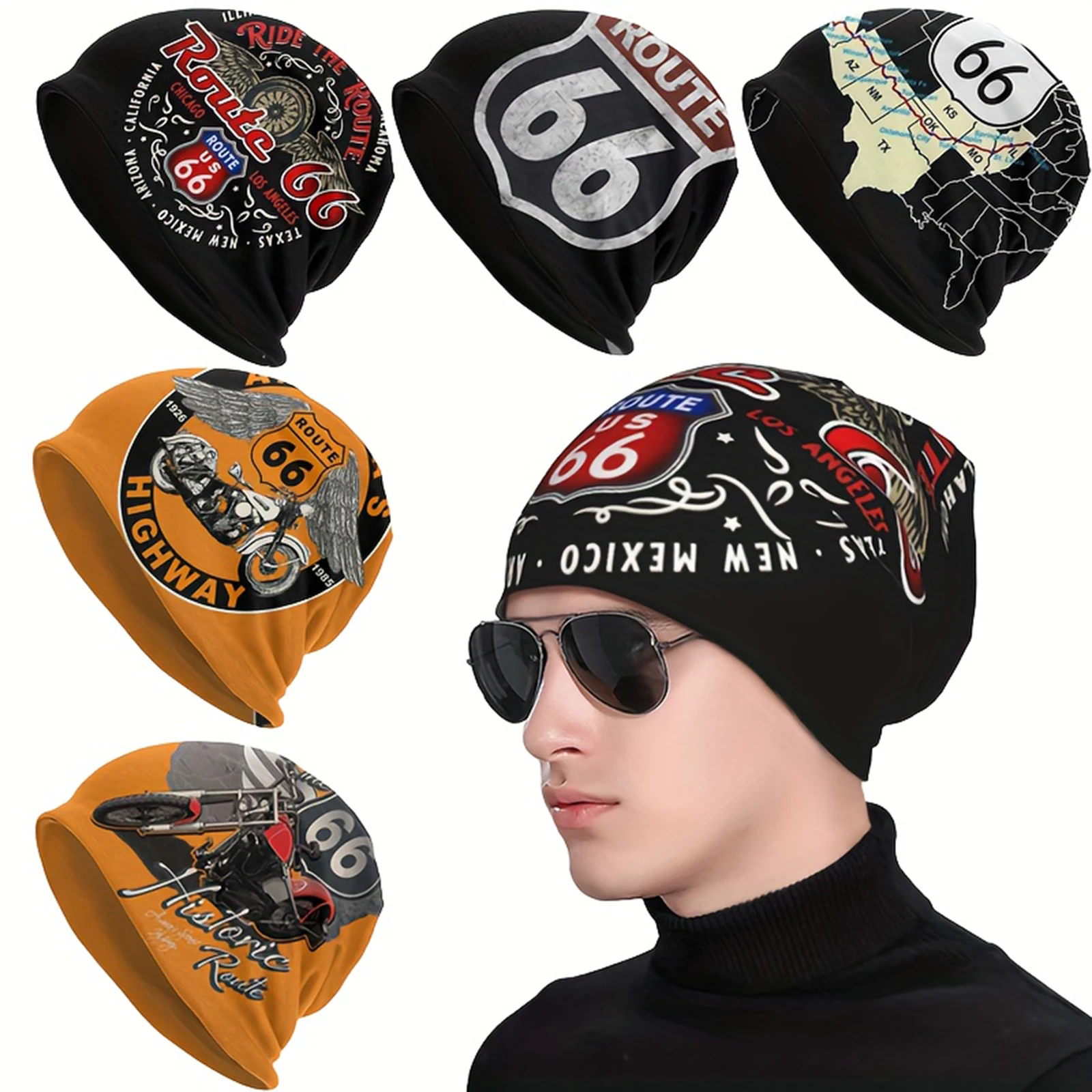 Hat-Ride-The-Route-Motorcyle-Bikers-America-S-Highway-Outdoor-Caps-For ...