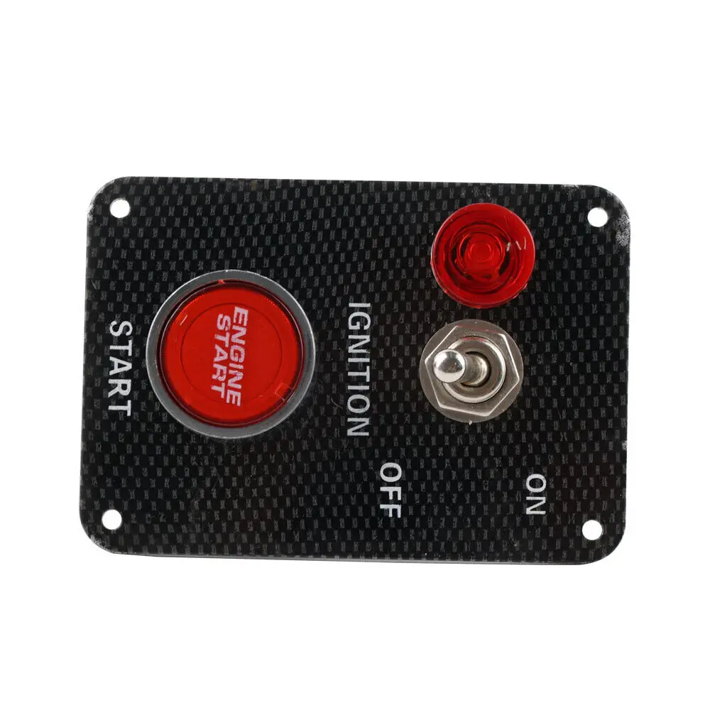 Carbon-Fiber-Car-Switch-2in1-Comb-Racing-Car-Toggle-Ignition-Switch ...