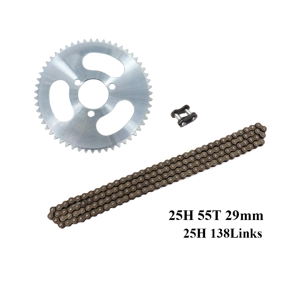 25H-Chains-Kit-Rear-Sprocket-Plate-55T-Tooth-29mm-138L-Chain-For-2 ...