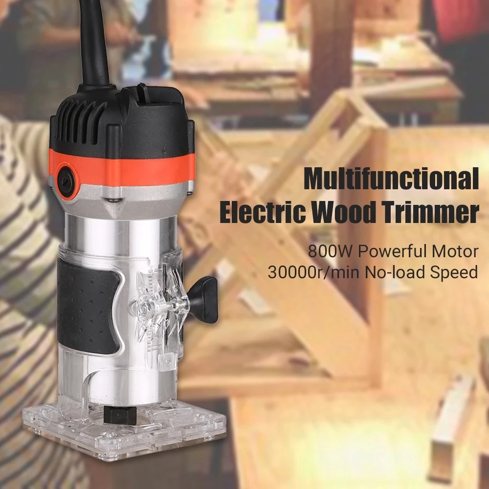 800W 30000r/min Electric Wood Trimmer Wood Router Laminate Trimmer ...