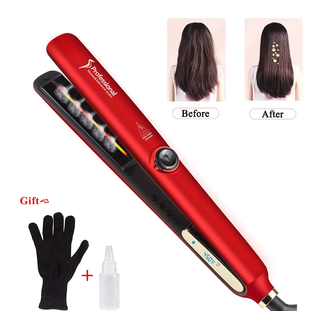 Professional-Steam-Hair-Straightener-Nano-Ceramic-Vapor-Hair-Flat-Iron ...