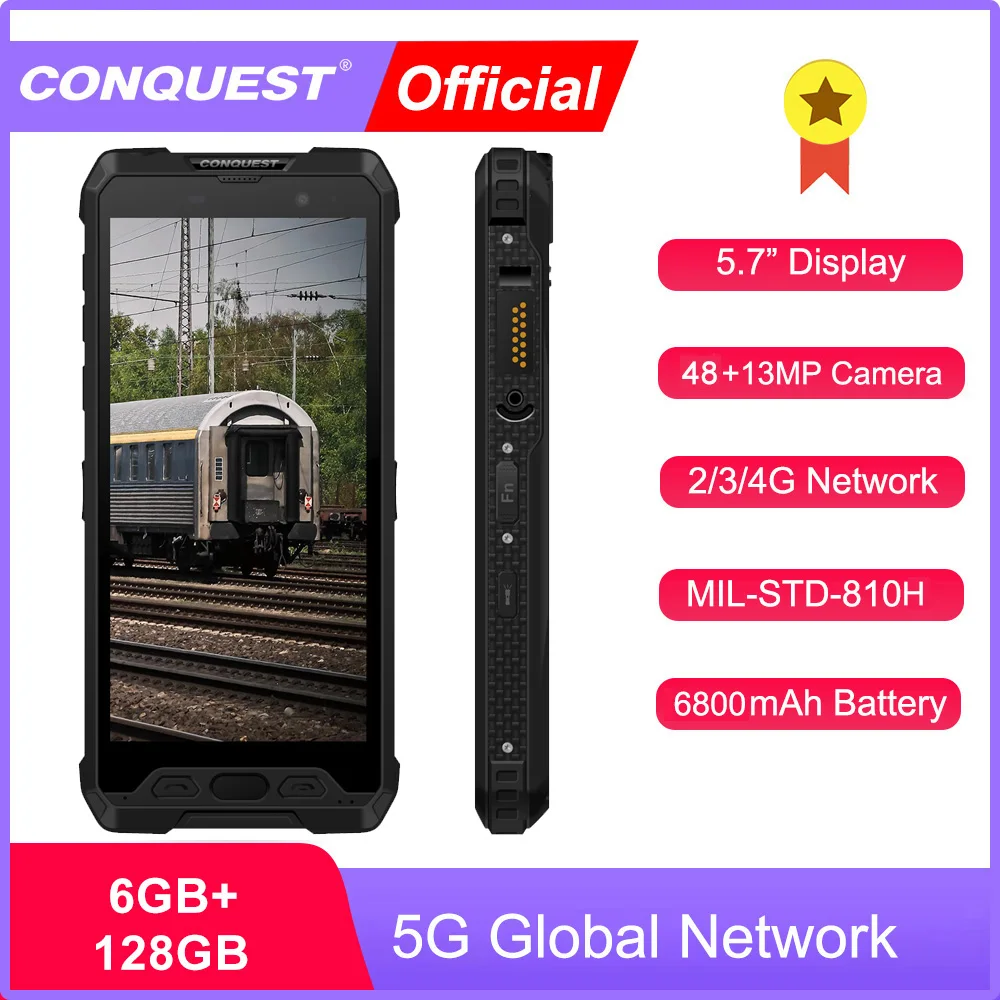 CONQUEST S28 5G IP68 Waterproof Rugged Smartphone Mobile Phone ...