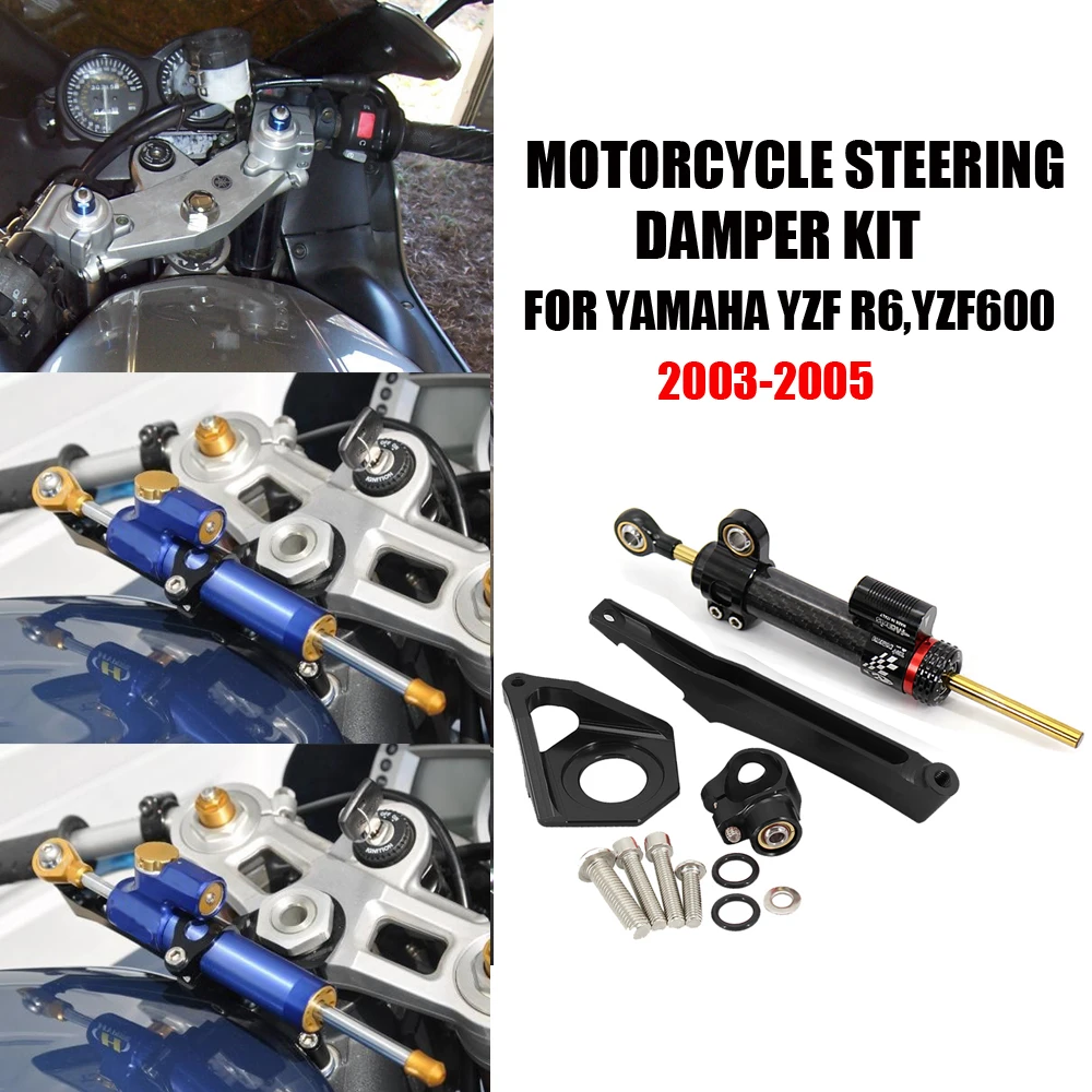 For-YAMAHA-YZF600-YZF-R6-2003-2004-2005-Motorcycles-Steering-Stabilize ...