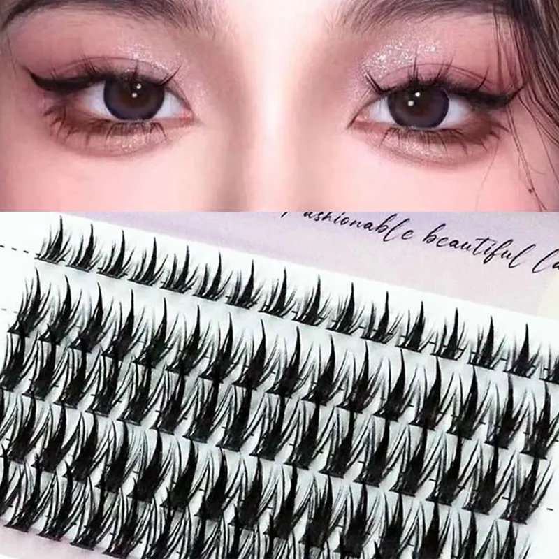 1/box 80 bundle Mink eyelashes natural Russian 3D individual manga ...